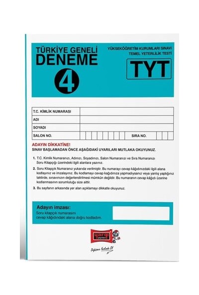Yargı Yayınevi TYT Türkiye Geneli Deneme 4