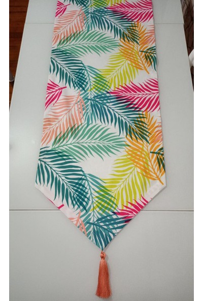 Moda Meral Yaprak Desenli Runner MMRL255969