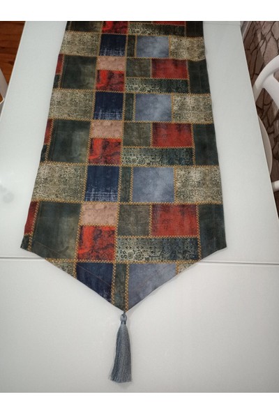 Moda Meral Geometrik Desenli Runner MMRL255982