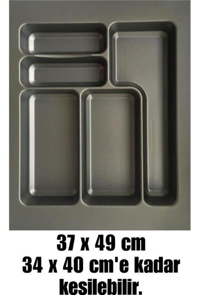 Almital 37X49 Cm_antrasit Plastik Desenli Kaşıklık Almital 37X49 Cm_antrasit Plastik Desenli Kaşıklık