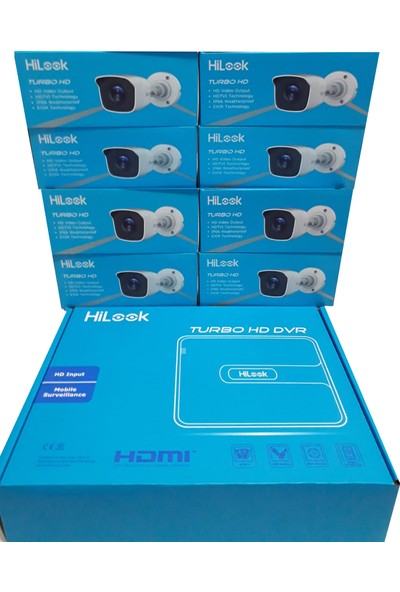 Hilook 8 Kanal Kayıt Cihazı +8 Adet Full Hd Kamera Paketi Hilook 8 Kanal Kayıt Cihazı +8 Adet Full Hd Kamera Paketi
