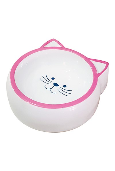 Pet Loves Melamin Mama Kabı Kedi Suratı Şeklinde Pembe 210ml Pet Loves Melamin Mama Kabı Kedi Suratı Şeklinde Pembe 210ml