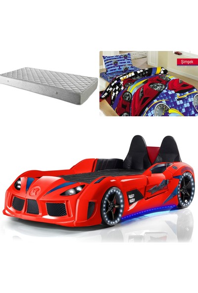 Setay Audi Kapıları Açılabilen Full Ledli Koltuklu Arabalı Yatak,Kırmızı + 1 Adet Comfort Yatak, Nevresim Takımı Setay Audi Kapıları Açılabilen Full Ledli Koltuklu Arabalı Yatak,Kırmızı + 1 Adet Comfort Yatak, Nevresim Takımı