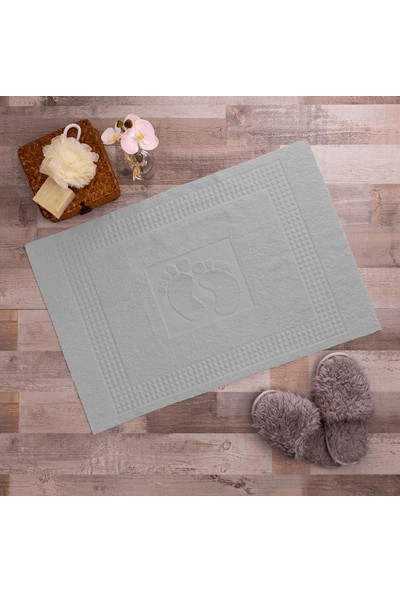 Tekstil Sepeti Ayak Havlusu Ceylin Gri