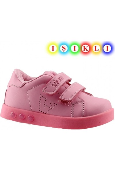 Vicco 313.E19K.100 Günlük Işıklı Kız/Erkek Çocuk Spor Ayakkabı Pembe