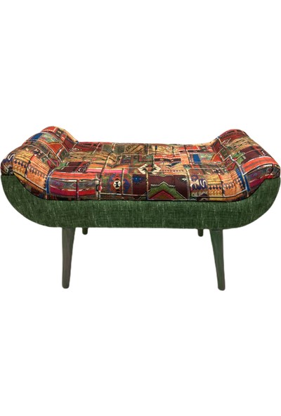 Kargolagelsin Forest Ahşap Ayaklı Kapitoneli Puf