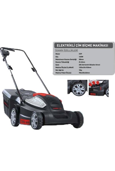 Reiskama ECBM38 Elektrikli Çim Biçme Makinası 1600 W Reiskama ECBM38 Elektrikli Çim Biçme Makinası 1600 W