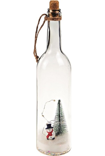 Tmall Home Noel Figürlü Yılbaşı Ledli Şişe - 807684 Tmall Home Noel Figürlü Yılbaşı Ledli Şişe - 807684