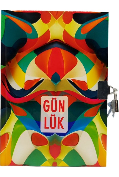 Seven Renkli Desenli Günlük Defteri Kilitli-2