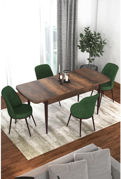 Rovena Azra Mdf Açılabilir Barok Masa Takımı 4 Adet Sandalye