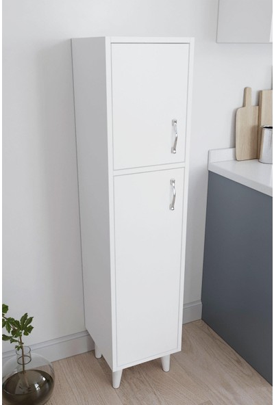 PlatinReyon 2 Kapaklı 5 Raflı Çok Amaçlı Mutfak Dolabı E1