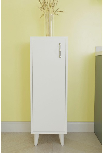 PlatinReyon Tek Kapaklı 3 Raflı Çok Amaçlı Mutfak Dolabı E5