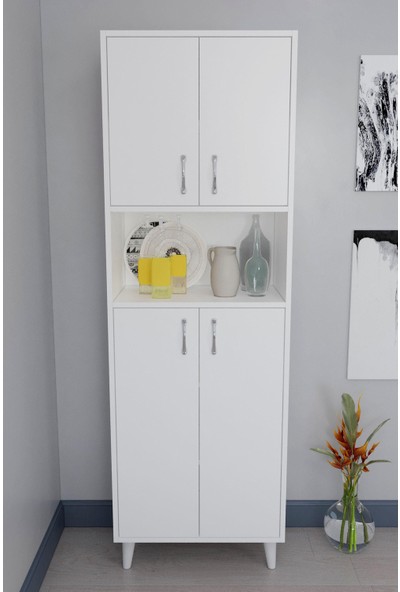 PlatinReyon 4 Kapaklı 5 Raflı Orta Bölmeli Çok Amaçlı Mutfak Dolabı E7 PlatinReyon 4 Kapaklı 5 Raflı Orta Bölmeli Çok Amaçlı Mutfak Dolabı E7