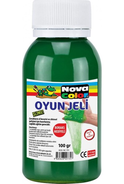 Nova Color 100 Gram Slime Yapıştırıcı Yeşil (NC-734) Nova Color 100 Gram Slime Yapıştırıcı Yeşil (NC-734)