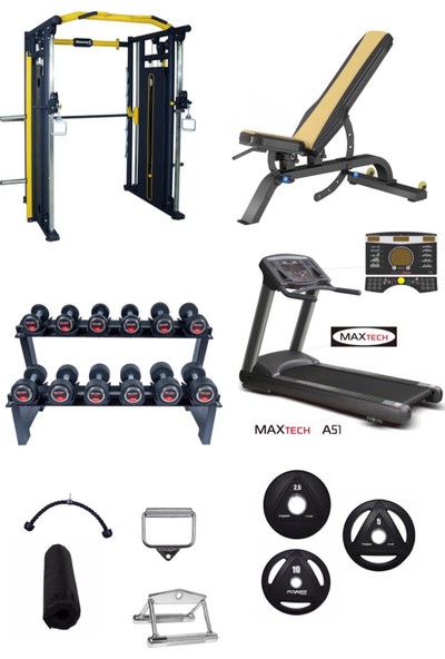 Max Tech Maxtech Evdesporset4 Dapsmith Ayarlı Sehpa Koşu Bandı 2,5-15KG Dambıl Stand 65KGPLAKA Aparat