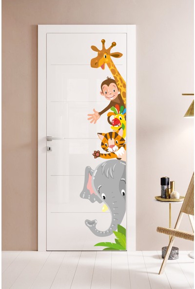 Sim Tasarım - SIM53 - Safari Hayvanlar Kapı - Dolap - Duvar Sticker Seti Sim Tasarım - SIM53 - Safari Hayvanlar Kapı - Dolap - Duvar Sticker Seti