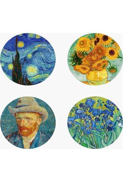 Tellgraf Van Gogh Yuvarlak Sticker Tellgraf Van Gogh Yuvarlak Sticker