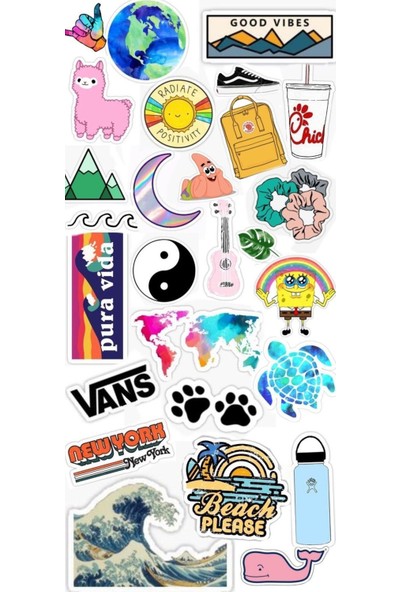 Tellgraf Renkli Laptop Sticker Seti Tellgraf Renkli Laptop Sticker Seti