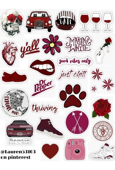 Tellgraf Kırmızı Laptop Sticker Seti Tellgraf Kırmızı Laptop Sticker Seti