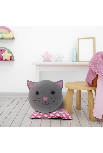 Bambi Toys Kedi Yastık Gri 33 cm Silikon Elyaf Bambi Toys Kedi Yastık Gri 33 cm Silikon Elyaf