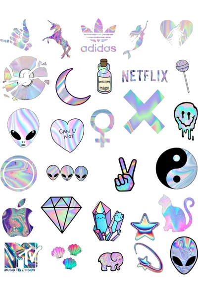 Tellgraf Hologram Görünümlü Sticker Seti