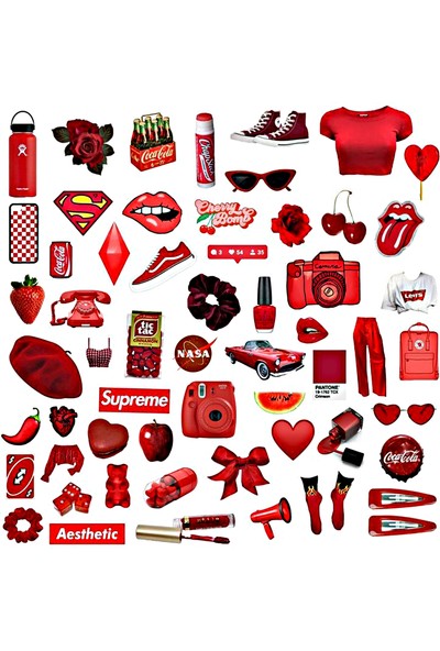 Tellgraf Kırmızı Sticker Seti