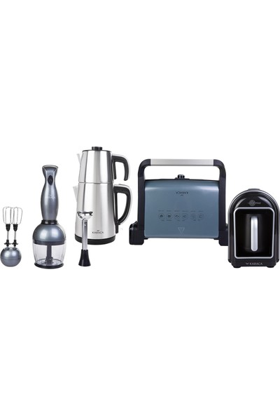 Karaca Gurme Plus Antrasit Elektrikli Çeyiz Seti