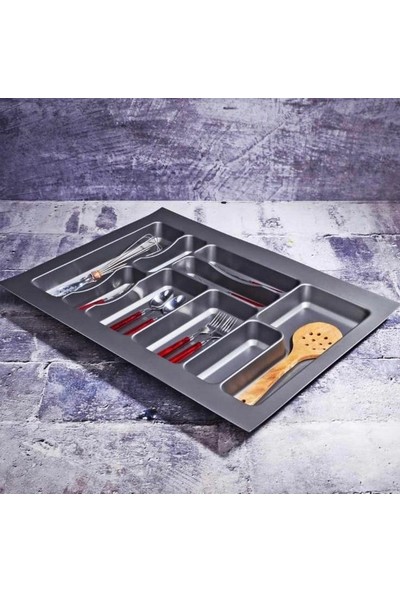 Almital 85 x 49 cm. Antrasit Plastik Desenli Kaşıklık Almital 85 x 49 cm. Antrasit Plastik Desenli Kaşıklık