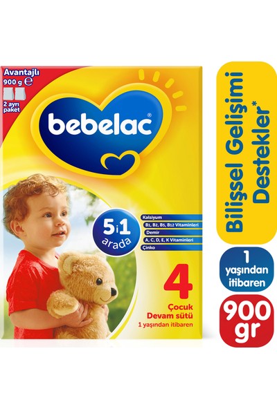 Bebelac 4 Çocuk Devam Sütü 900 gr 1 Yaşından İtibaren Bebelac 4 Çocuk Devam Sütü 900 gr 1 Yaşından İtibaren
