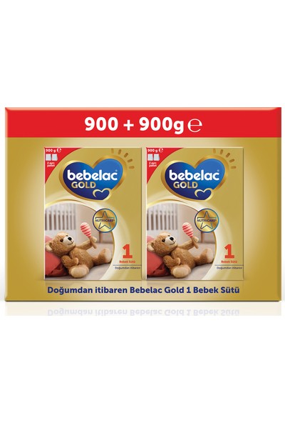 Bebelac Gold 1 Bebek Sütü 1800 gr (900 gr + 900 gr) 0-6 Ay Bebelac Gold 1 Bebek Sütü 1800 gr (900 gr + 900 gr) 0-6 Ay