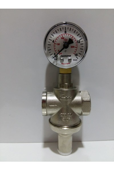 Yapıtaşı Kalde Su Basınç Düşürücü 3/4 Rekorsuz DN20 +Pakkens Manometre Basınç Göstergeli Yapıtaşı Kalde Su Basınç Düşürücü 3/4 Rekorsuz DN20 +Pakkens Manometre Basınç Göstergeli