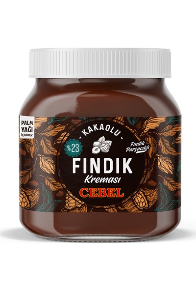 Cebel Fındık Parçacıklı Kakaolu Fındık Kreması Cam Kavanoz 700 gr Cebel Fındık Parçacıklı Kakaolu Fındık Kreması Cam Kavanoz 700 gr