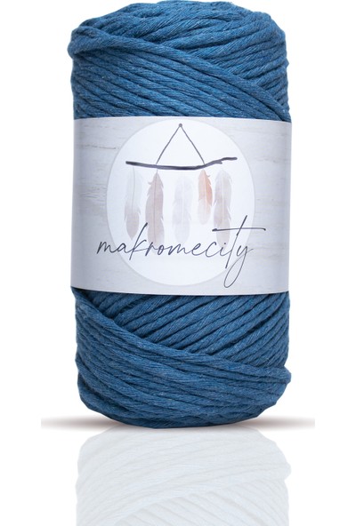 Makrome City Taranan Makrome İpi 3mm Kot Mavisi Makrome City Taranan Makrome İpi 3mm Kot Mavisi