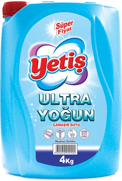 Yetiş Ultra Yoğun Çamaşır Suyu Okyanus 4 kg Yetiş Ultra Yoğun Çamaşır Suyu Okyanus 4 kg