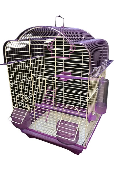 Yıldırım Kafes Kuş Muhabbet Için Kafes Mor 34X27X49CM