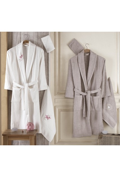 Güvenal 'pamuxu' 8 Pc Pamuklu Bornoz Seti,bornoz,bornoz Takımı, Güvenal 'pamuxu' 8 Pc Pamuklu Bornoz Seti,bornoz,bornoz Takımı,