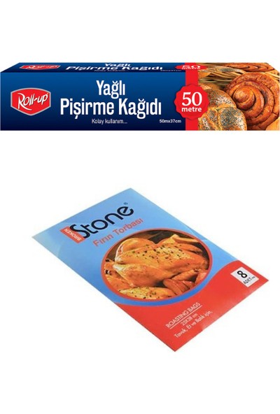 Ihtiyaç Limanı Yağlı Pişirme Kağıdı 50 m +Yanmaz Fırın Torbası 8'li Ihtiyaç Limanı Yağlı Pişirme Kağıdı 50 m +Yanmaz Fırın Torbası 8'li