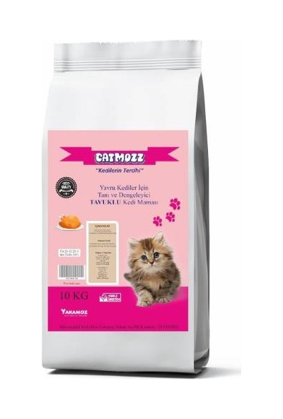 Catmozz Tavuklu Kıtten Yavru Kedi Maması 10 kg Catmozz Tavuklu Kıtten Yavru Kedi Maması 10 kg