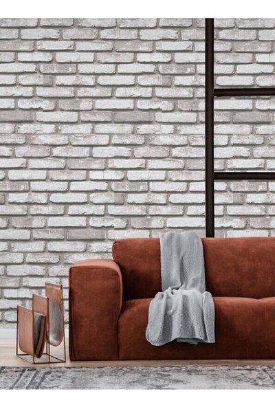 Fncconcept Gri Beyaz Taş Tuğla Desenli 3 Boyutlu Duvar Kağıdı + Tutkal Fncconcept Gri Beyaz Taş Tuğla Desenli 3 Boyutlu Duvar Kağıdı + Tutkal