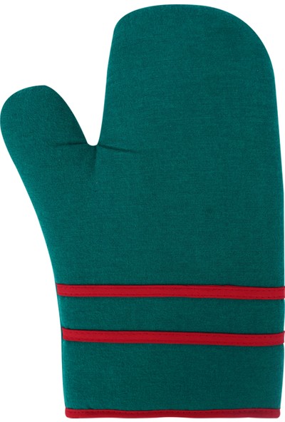 Homaks Mutfak / Fırın Eldiveni Yeşil Çuha Kırmızı Bantlı Homaks Mutfak / Fırın Eldiveni Yeşil Çuha Kırmızı Bantlı
