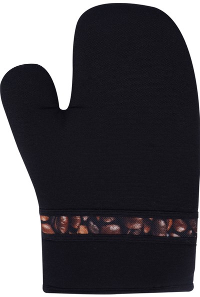 Homaks Mutfak Fırın Eldiveni Siyah / Kahve Desen