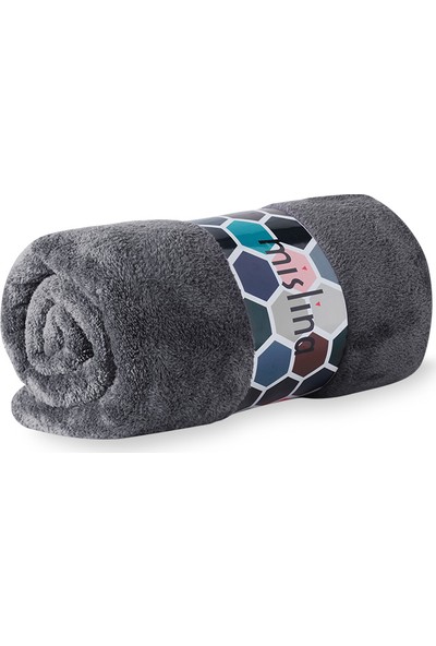 Mislina Tek Kişilik Wellsoft Battaniye - Koyu Gri 150X200 Mislina Tek Kişilik Wellsoft Battaniye - Koyu Gri 150X200