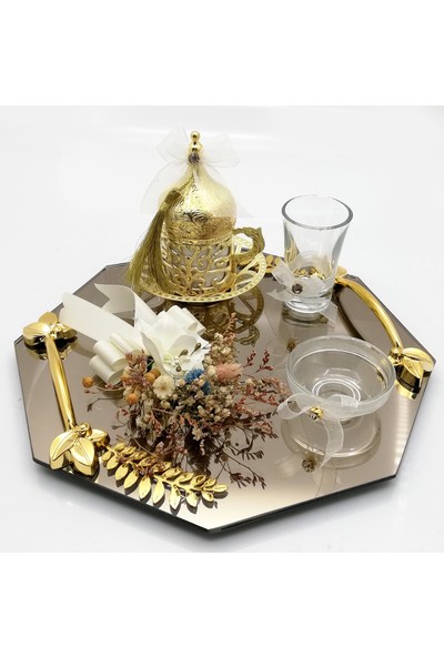 LORA DAVET Damat Kahve Fincanı Tepsisi Sekizgen çok RENKLI 53117 LORA DAVET Damat Kahve Fincanı Tepsisi Sekizgen çok RENKLI 53117