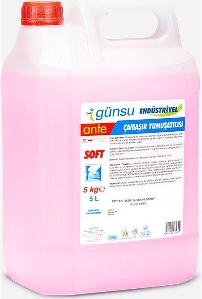 Günsu Çamaşır Yumuşatıcısı 5 kg