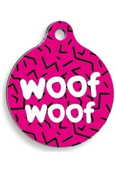 Pet Tag Art Woof Woof Yuvarlak Kedi ve Köpek Künyesi Large: 3,8 Cm. Pet Tag Art Woof Woof Yuvarlak Kedi ve Köpek Künyesi Large: 3,8 Cm.