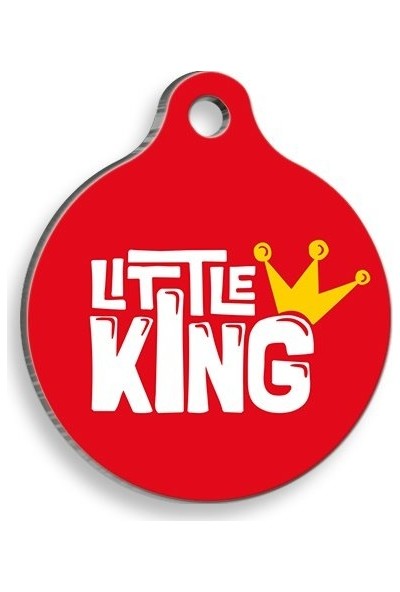 Pet Tag Art Küçük Kral Yuvarlak Şekilli Kedi ve Köpek Künyesi Small 2,1 x 3,1 cm Pet Tag Art Küçük Kral Yuvarlak Şekilli Kedi ve Köpek Künyesi Small 2,1 x 3,1 cm