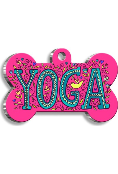 Pet Tag Art Yoga Pembe Kemik Şekilli Kedi Köpek Künyesi Medium 2,6 x 3,8 cm Pet Tag Art Yoga Pembe Kemik Şekilli Kedi Köpek Künyesi Medium 2,6 x 3,8 cm