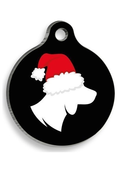 Pet Tag Art Christmas Serisi Beagle Siluet Yuvarlak Kedi ve Köpek Künyesi Small: 2,5 Cm. Pet Tag Art Christmas Serisi Beagle Siluet Yuvarlak Kedi ve Köpek Künyesi Small: 2,5 Cm.
