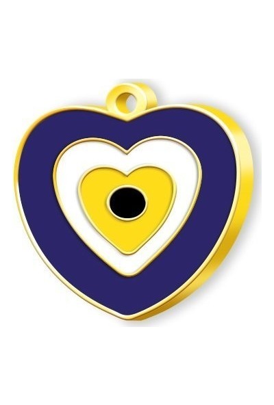 Pet Tag Art Altın Kaplama Nazar Boncuğu Büyük Künye - Sarı Pet Tag Art Altın Kaplama Nazar Boncuğu Büyük Künye - Sarı