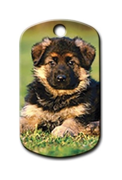 Pet Tag Art Yavru Alman Kurdu Resimli Köpek Künyesi Small Pet Tag Art Yavru Alman Kurdu Resimli Köpek Künyesi Small